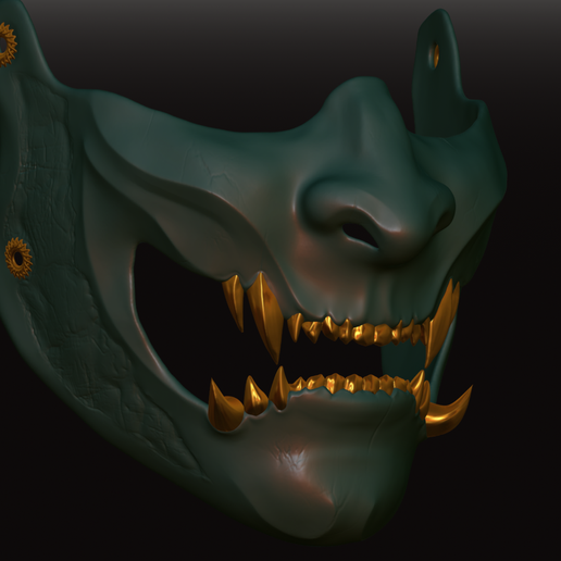 STL file ONI MASK - EARTH 🌍 ・3D printer model to download・Cults