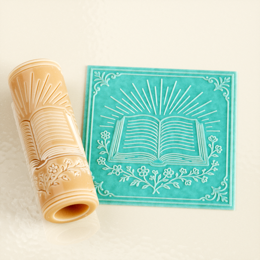🪞 Holy Scripture Texture Roller・ STL File for 3D printing・Cults