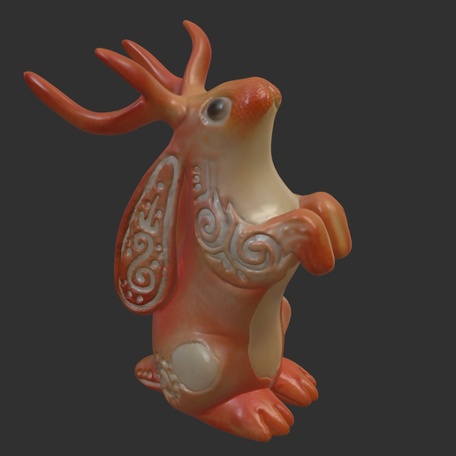 3D file Jackalope – jackrabbit with antelope horns figure 🤘 ・3D ...