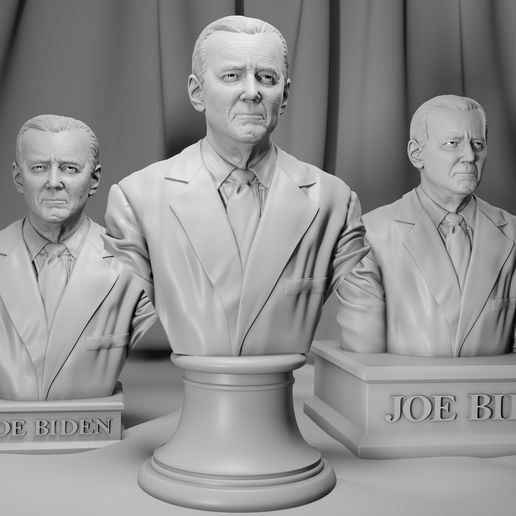 👤 Joe Biden Bust Statue Sculpture・ STL File for 3D printing・Cults