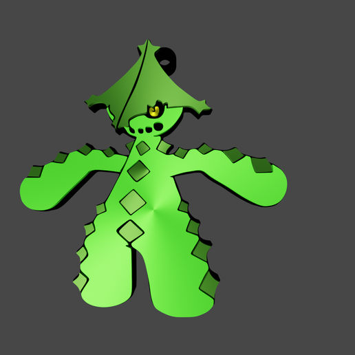 🗝️ keychain cacturne/keychain cacturne・ STL File for 3D printing・Cults