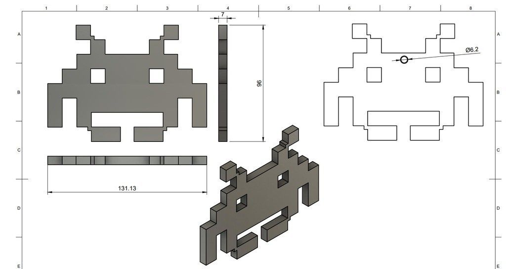 Free STL file space_invader・3D printing template to download・Cults