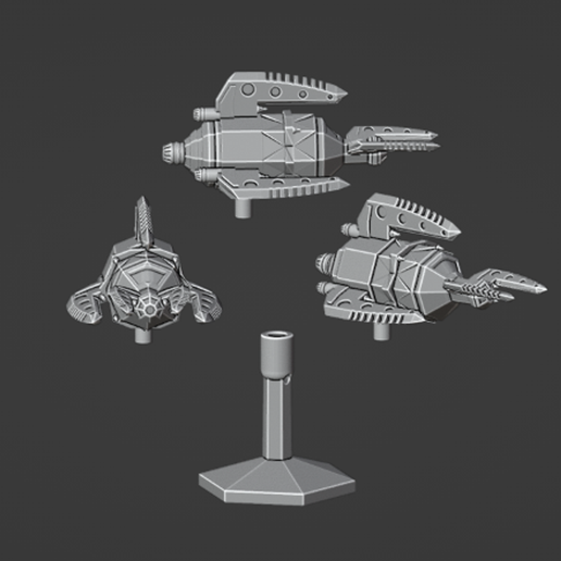 🛰 Space Combat Frigate Class Blade Spaceship and Flight Stand STL ...