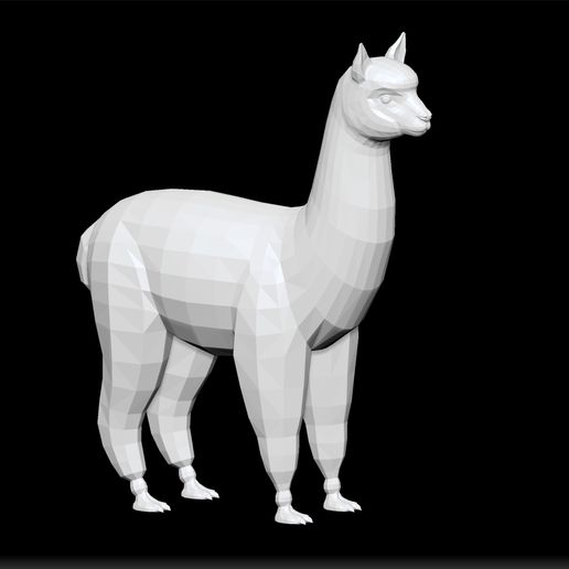 STL file alpaca lowpoly 👾 ・Model to download and 3D print・Cults