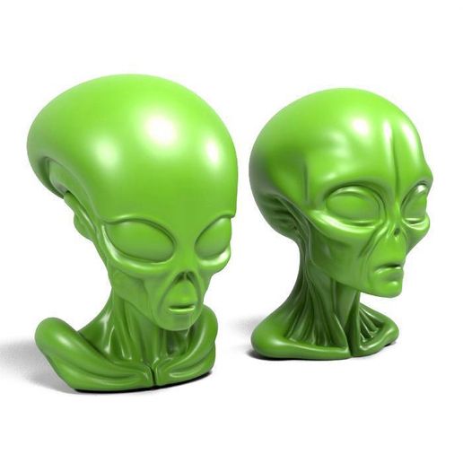 🛸 Aliens Heads・ STL File for 3D printing・Cults