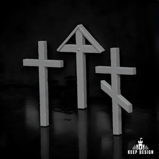 🆓 Crosses Set・Free STL File for 3D printing・Cults