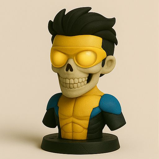 💀 Invincible Skull Bust・ STL File for 3D printing・Cults