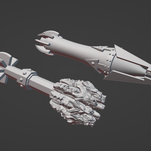 🎲 Evil Dwarf Sky Shirker Rockets 28mm・Free 3D File for 3D printing・Cults