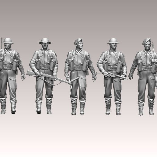 🏴󠁧󠁢󠁥󠁮󠁧󠁿 British soldiers ww2 3D print model・ STL File for 3D printing・Cults