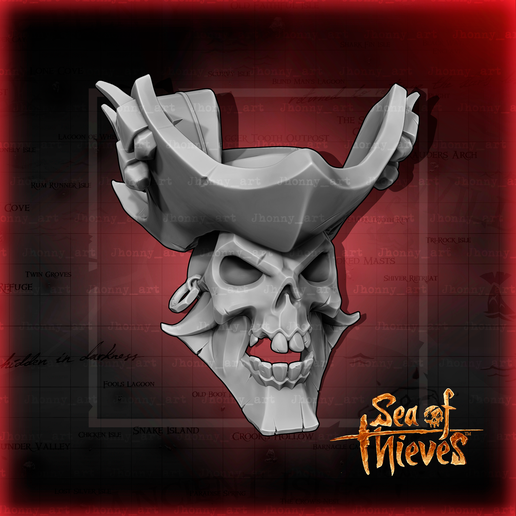 STL file Sea of Thieves Flameheart Skull 💀 ・Model to download and 3D ...