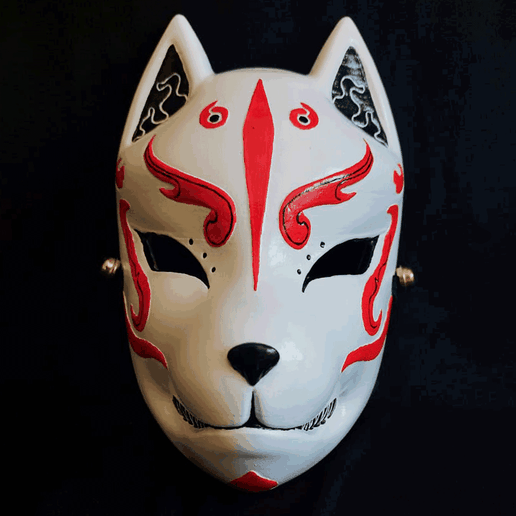Fichier STL MASCARA KITSUNE 👾 ・Plan à imprimer en 3D à télécharger・Cults