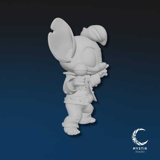 🤴 Stitch Elvis Presley - King of Rock Chibi Version・ STL File for 3D ...