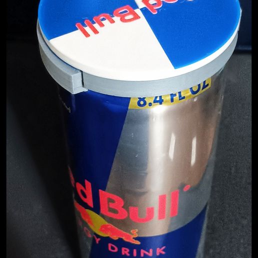 🐂 Red Bull 8.4 Oz can Protective Lid- Easily Printed and Implemented ...
