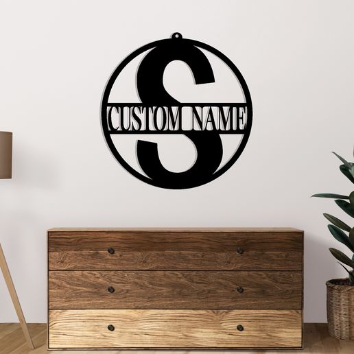3D file Custom Monogram Metal sign 🏢 ・Model to download and 3D print・Cults