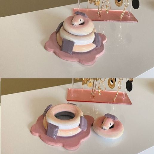 STL file 3D Coiled Snake Box with Storage Compartment 🐍 ・3D printing ...