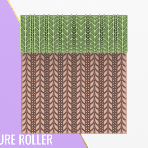 📁 Texture Roller Polymer knit texture roller* Solid-Hollow/ Digital STL ...