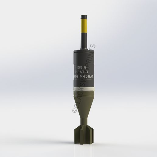 🔫 United States 105mm M456A1 HEAT Projectile・ 3D File for 3D printing・Cults