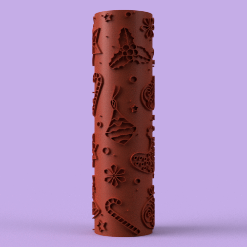 STL file Christmas Texture Roller / Christmas Texture Roller 🎄 ・3D ...