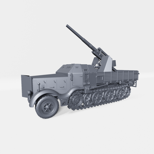 🇩🇪 8.8cm Flak 18 (Sfl.) auf Zugkraftwagen 18t (Sd.Kfz.9) (Germany, WW2 ...