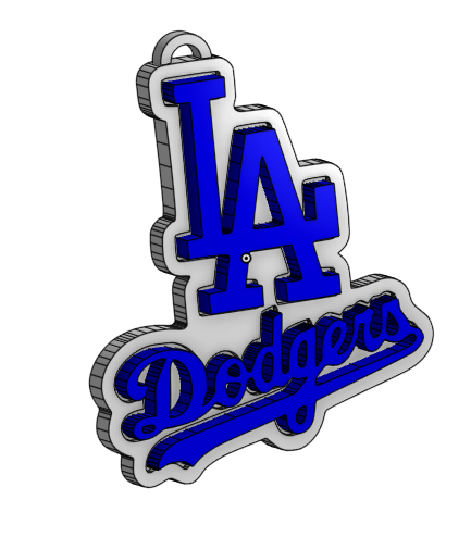 🗝️ LA Dodgers Keychain・ STL File for 3D printing・Cults