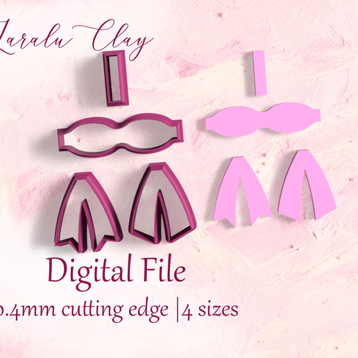 🏹 Bow Template Clay Cutter STL | STL Digital File | 4 Sizes | Bow tie ...