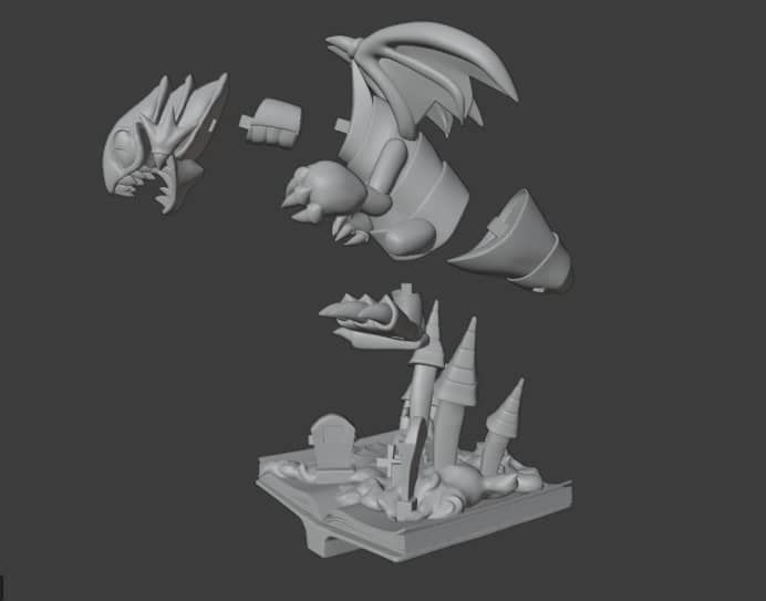 STL file Blue-eyes Toon Dragon・3D printing design to download • Cults