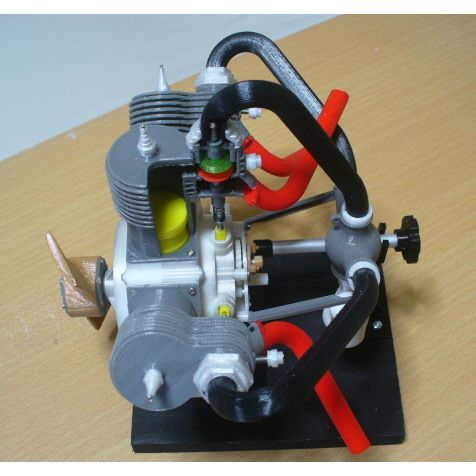 🚁 Radial Engine, W3 type, 1909・ STL File for 3D printing・Cults
