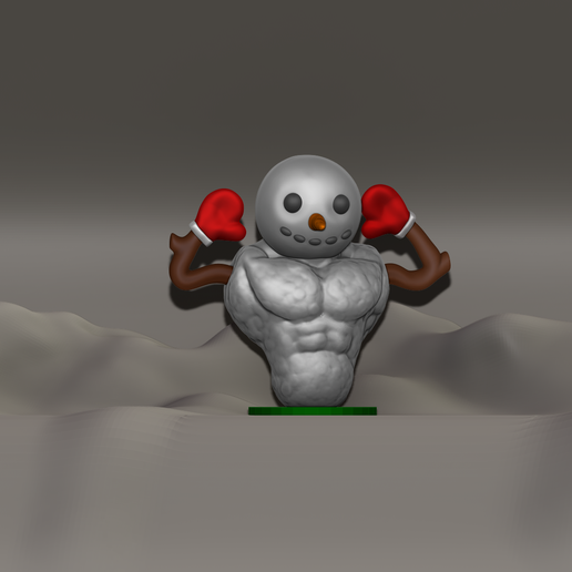 STL file Muscular Snowman -Muscular Snowman ☃️ ・3D print object to ...