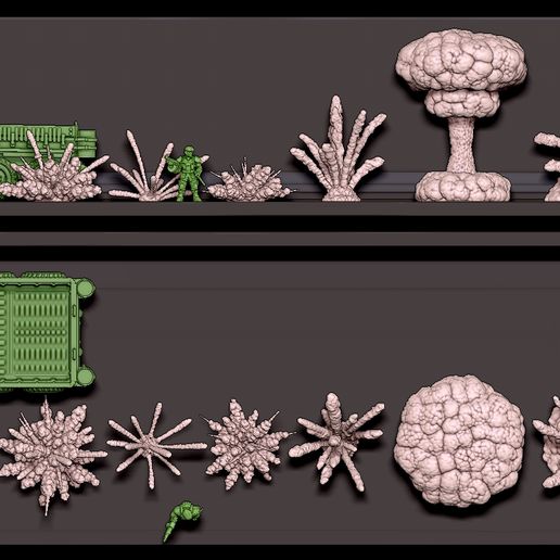 🚬 Explosions and Smoke Tabletop Effects - NOW PRESUPPORTED・ STL File ...