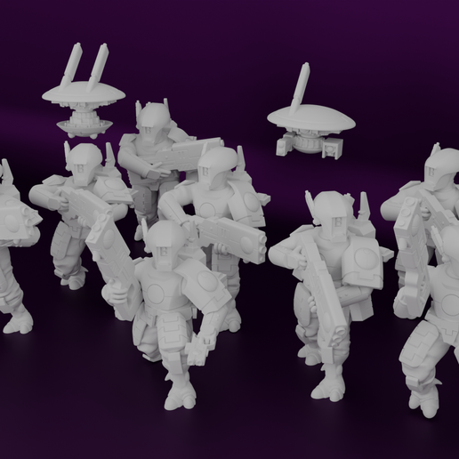 🔨 TAU BREACHER SQUAD・ STL File for 3D printing・Cults