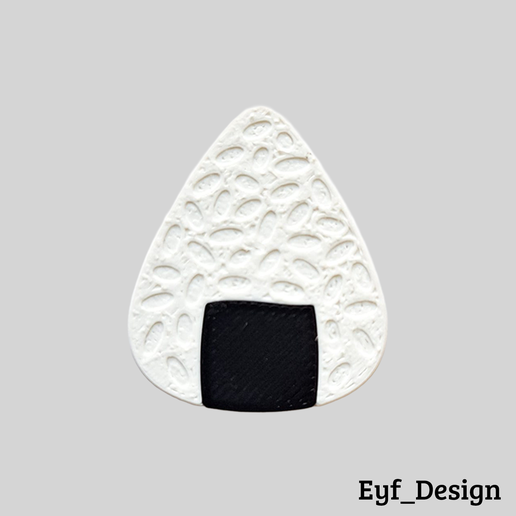 🎸 Fun Guitar Picks: Onigiri Sushi・ 3MF File for 3D printing・Cults