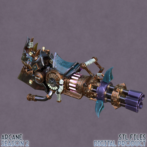 🦏 Jinx Rhino Launcher Arcane League Of Legends・ 3D File for 3D printing ...