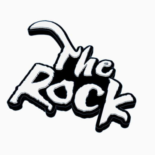 🪨 THE ROCK (WWE) V2 Logo Display by MANIACMANCAVE3D・ STL File for 3D ...