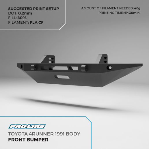 👾 Proline 4runner 1991 front bumper | RC | 1:10 Scale・ STL File for 3D ...