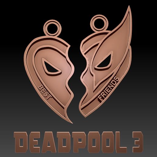 3D file Deadpool 3 necklace printable and renderable 🦸‍♂️ ・3D printing ...