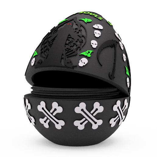 🥚 Lost Souls Egg - Embossed & Debossed・ STL File for 3D printing・Cults