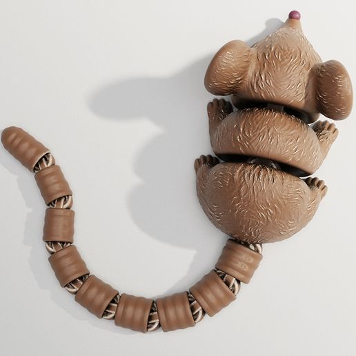 🐁 Articulated Flexi Mouse・Free STL File for 3D printing・Cults