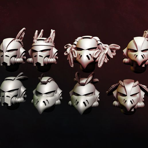 🎲 Totem Helms・ STL File for 3D printing・Cults