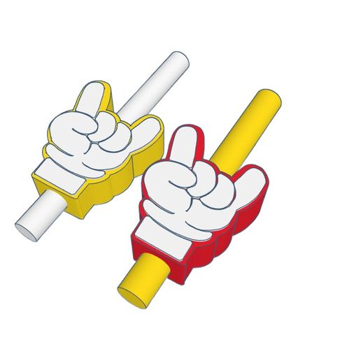 🪨 Rock On Cartoon Hand Straw Topper 2 sizes 3MF File Included・ 3D File ...