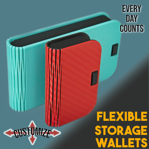 🏢 Flexible Storage Wallets・ STL File for 3D printing・Cults