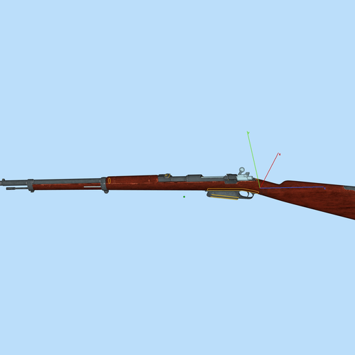 OBJ file Argentine Mauser Model 1891 rifle 🗺️ ・Model to download and 3D ...