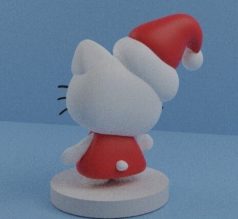 STL file Hello kitty Statue - Christmas Edition 👋 ・3D printable model ...