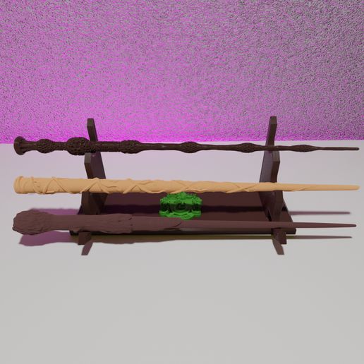 🪞 Slytherin Wand Stand for Three Wands - Ambitious Display Holder・ STL ...
