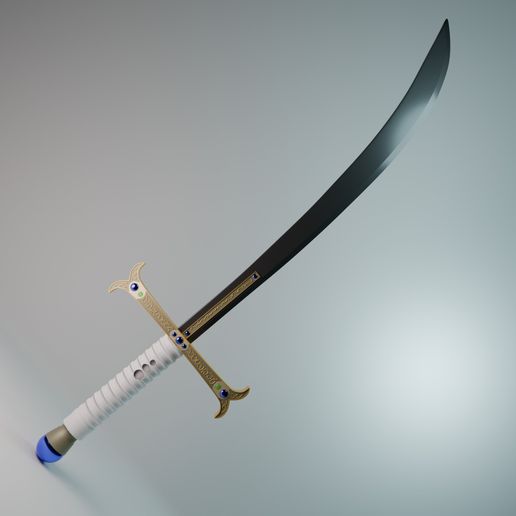 🗡️ Dracule Mihawk's Yoru Sword・ STL File for 3D printing・Cults