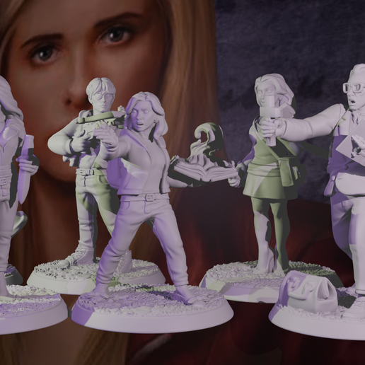 🧛 Buffy - boardgame figures・ STL File for 3D printing・Cults