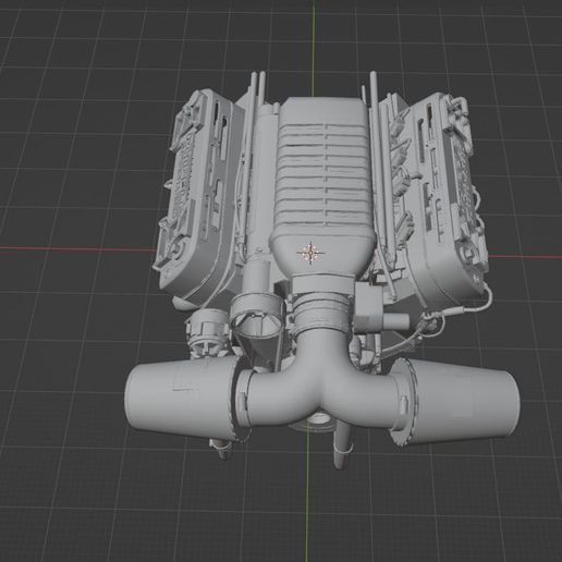 🚗 LS V8 Motor Whipple Charged・ STL File for 3D printing・Cults
