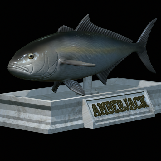 STL file fish greater amberjack / Seriola dumerili statue detailed ...