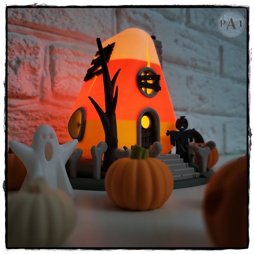 🍬 CANDY CORN FAIRY HOUSE・ 3D File for 3D printing・Cults