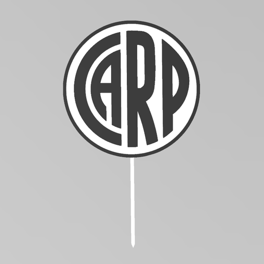 STL file Topper para torta RIVER PLATE - CARP / Cake Topper River Plate ...