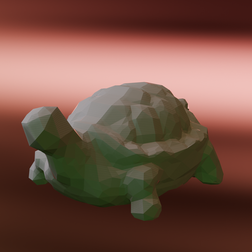 🐢 Low Poly Turtle・ STL File for 3D printing・Cults